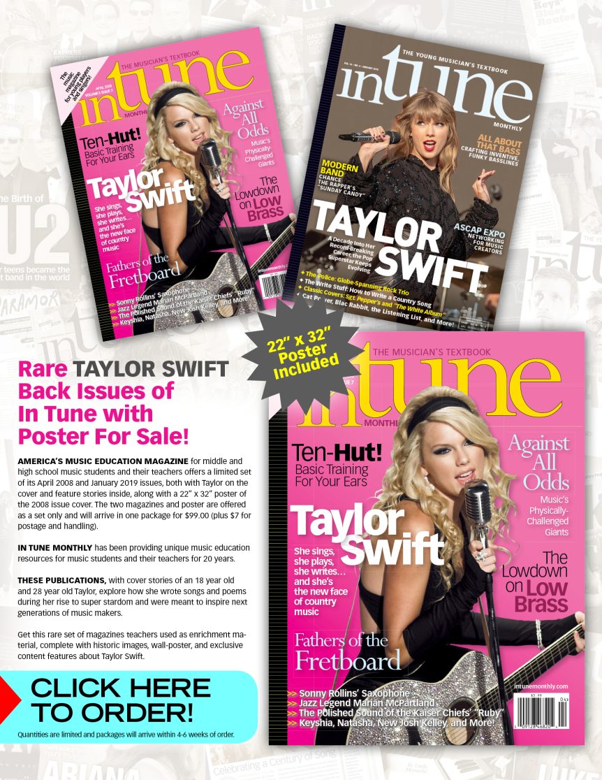 Taylor Swift Back Issues (with poster!) - In Tune Monthly